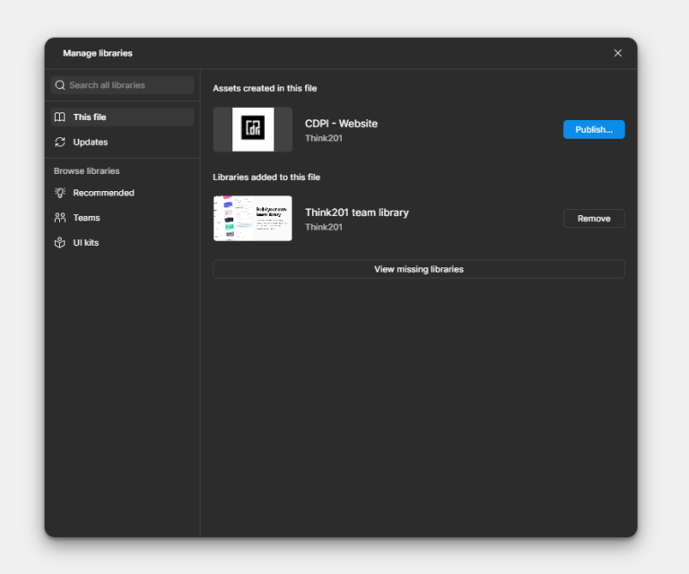 Figma Libraries: The Backbone of Scalable Design Systems - Think201 ...